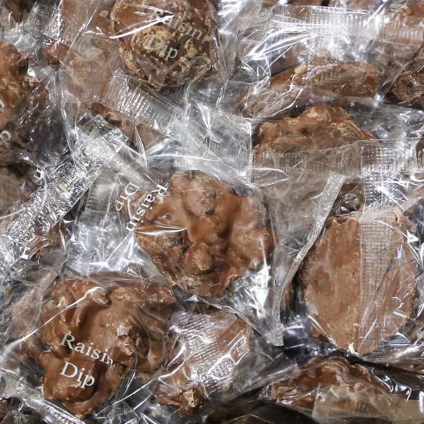 Dutch Delights - Bulk Chocolates - Raisin Dips - 10lbs - Haversack Sales
