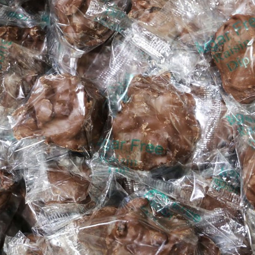 Dutch Delights - Bulk Chocolates - SF Raisin Dips - 10lbs - Haversack Sales