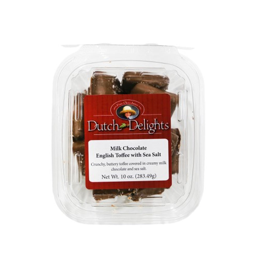 Dutch Delights - Milk Chocolate Tubs - Chocolate Sea Salt Toffee - 10o ...