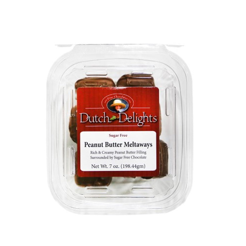 Dutch Delights - Tub - Chocolate SF Peanut Butter Meltaways - 7oz ...