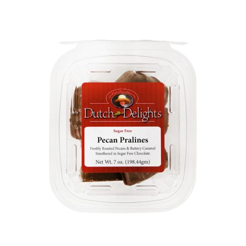 Dutch Delights - Tub - Chocolate SF Pecan Praline - 7oz - Haversack Sales