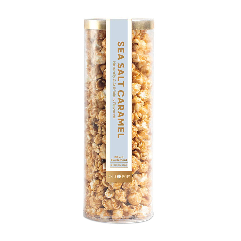 Lolli & Pops - Caramel Sea Salt Popcorn Tube - Haversack Sales