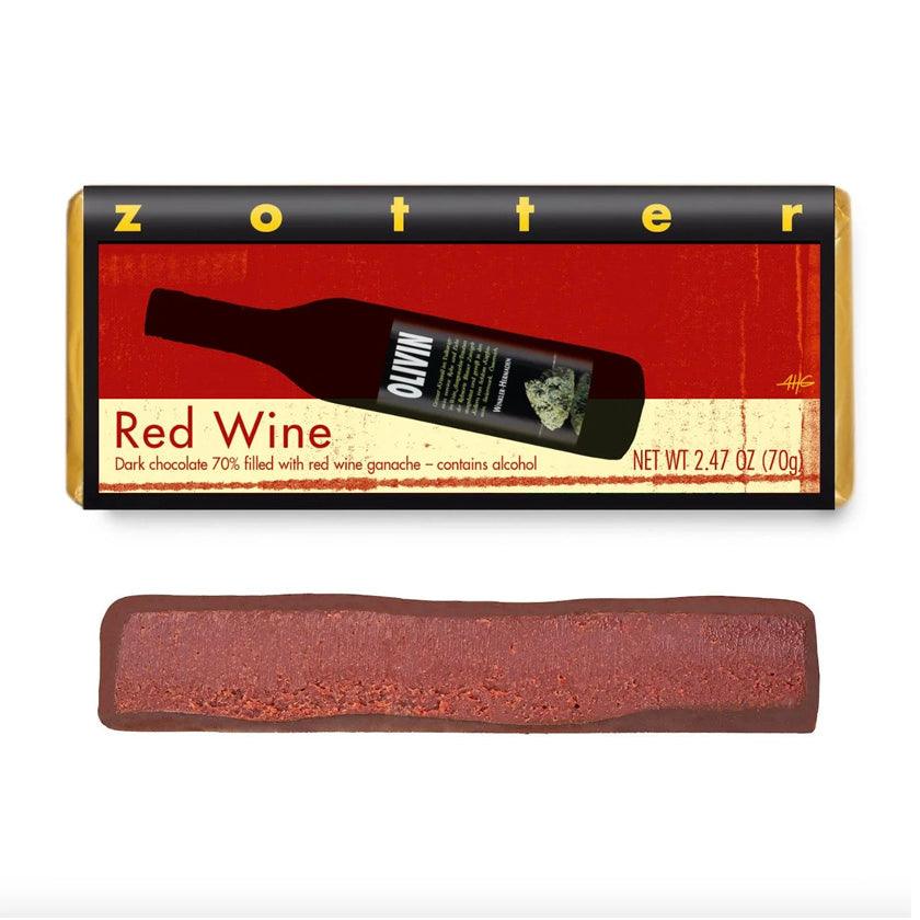 Zotter - Hand Scooped Chocolate - Red Wine - Haversack Sales